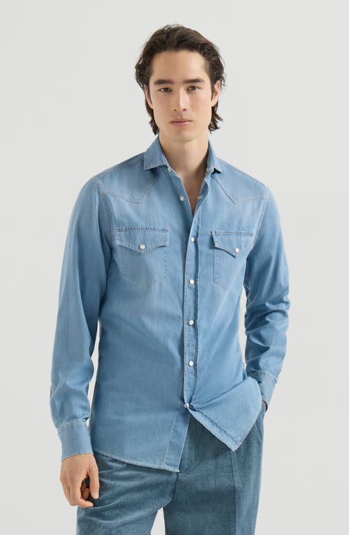 BRUNELLO CUCINELLI lightweight denim western shirt